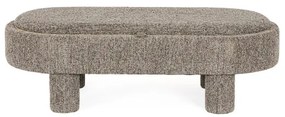 BIZZOTTO Designový oválný pouf TANYA šedý 0721896