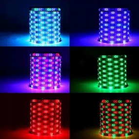 Dekorativní RGB LED pásek 8mm x 5m s dálkovým ovládáním IP20 300 LED