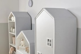 Vingo Dětská skříň domeček, šedá - 126 cm