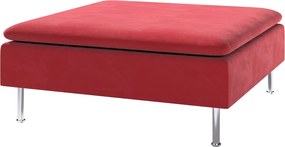 Potah na podnožku Söderhamn barva červená látka lesklé, sametová