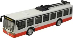 MaDe 09026 - Trolejbus kovový na zpětný chod, 16 cm