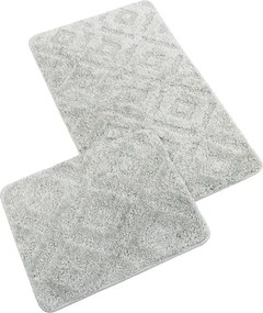 Bellatex koupelnové předložky BANYSILVER bez výkroje sada 60x100, 60x50 cm Světle šedá