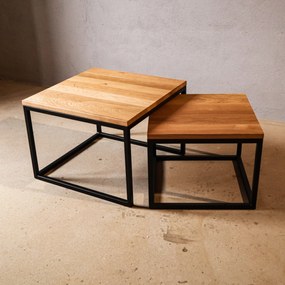 Wudboys Konferenční stolky - Sestava Flat Series Barva kovu: Bílá, Dřevo: Jasan, moderní skandinávský styl