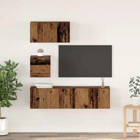 Sestava TV skříněk 4 ks Staré dřevo Kompozitní dřevo 3393147