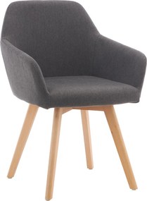 Designové křeslo, tmavě šedá/buk, CLORIN 2 NEW