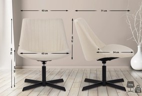 Relaxační křeslo Granby – krémová