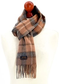 Šála z jehněčí vlny Natural Buchanan 160x30 cm Tweedmill