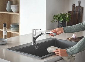 GROHE Start - Páková dřezová baterie s výsuvnou sprchou, chrom 30307001