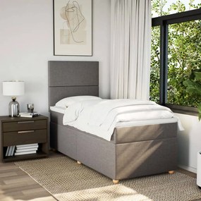 Box spring postel s matrací taupe 90x190 cm textil 3291132