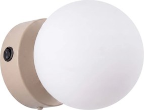Sollux Lighting Nástěnné svítidlo YOLI 1 taupe s vypínačem