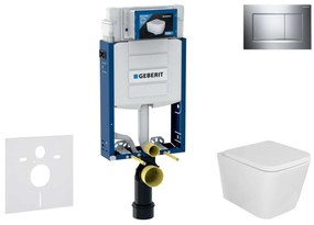 Geberit Kombifix - Set předstěnové instalace, klozetu Arkas a sedátka softclose, tlačítko Sigma20, chrom SANI15CA1108