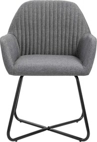 Jídelní židle 6 ks tmavě šedé textil 277097