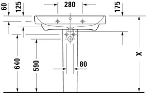 Duravit No.1 - Umyvadlo do nábytku 800x460 mm, s přepadem, bílá 23758000002