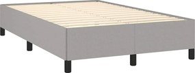 Box spring postel s matrací světle šedá 120x190 cm textil 3270376