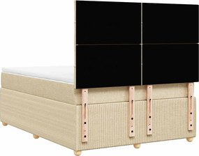 Box spring postel s matrací krémová 140x200 cm textil 3292084