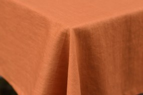 Nelly Oranžové lněné ubrusy a běhouny Rozměr: 140x160 cm