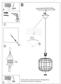 Sollux Lighting Závěsné svítidlo CELTA černé