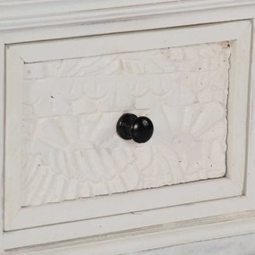 Konferenční stolek bílý 70x70x30 cm masivní mangovníkové dřevo 249872