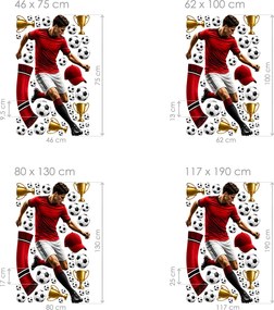 Fotbalista Manchester United úpravy na přání sportovní samolepky na zeď arch 46 x 75 cm