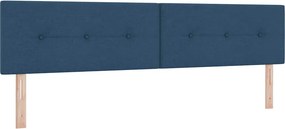 Postel s boxspringem s čelo Modrá 200 x 200 cm textil 3340051