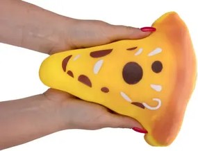 MEGA SQUEEZE Mačkací pizza XL / Antistresová hračka / Plast / 19 x 17,