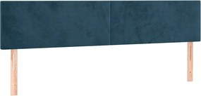Box spring postel s matrací tmavě modrá 200x200 cm samet 3141207