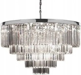 Hereford Fall XL Chrome – křišťálový lustr 80 cm