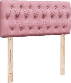 Box spring postel s matrací růžová 80 x 200 cm samet 3286173