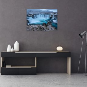 Skleněný obraz - Výhled na vodopády (70x50 cm)