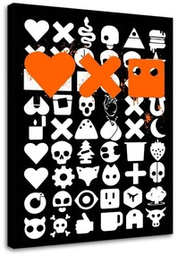 Gario Obraz na plátně Láska Smrt a roboti černá - Dr.Monekers Rozměry: 40 x 60 cm