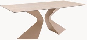 Jídelní stůl's deskou v travertinovém vzhledu Gloria, 200 x 100 cm