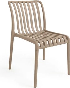 Zahradní set TREGO ISLAND - 4 židle a kulatý stůl ø 90 cm, béžová