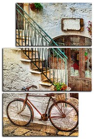 Obraz na plátně - Stará ulice v Itálii - obdélník 7153C (105x70 cm)