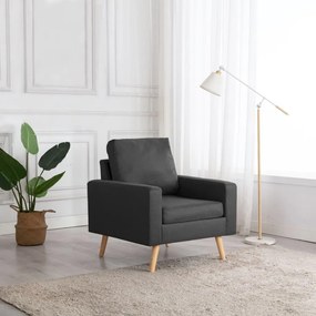 Křeslo tmavě šedé textil 288694