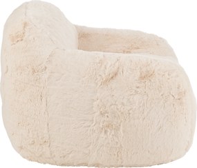 Krémové plyšové křeslo Cuttie - 98*99*75 cm