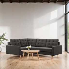 Rohová rozkládací sedačka BLANK Comfort levá, šedá