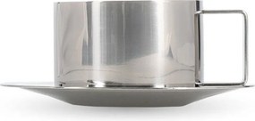 Šálky v sadě 2 ks na cappuccino z nerezové oceli ve stříbrné barvě 200 ml Oryn – S|P Collection