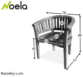Noela Zahradní dřevěné křeslo Banana/Peanut