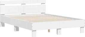 Rám postele s čelem bílý 135 x 190 cm kompozitní dřevo 3207441
