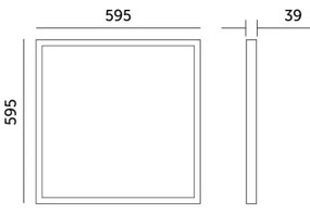 LED Přisazený panel BRISBANE LED/36W/230V 4000K 59,5x59,5 cm bílá