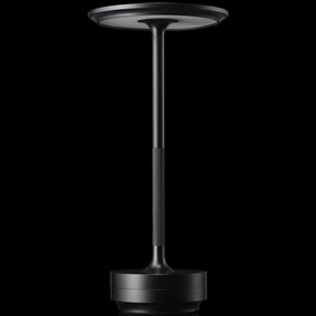 Ambientec TN001-01AB Turn Aluminium Black, bateriová lampička z černého hliníku, LED 1800-2500K dotykové stmívání, Ø13x27,5cm, IP66