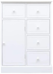 Příborník s 10 zásuvkami bílý 113 x 30 x 79 cm dřevo,  284177