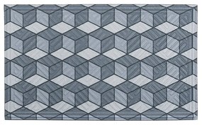 Textilní gumová čistící vnitřní vstupní rohož FLOMA 3D Cube - 45 x 75 x 1,1 cm