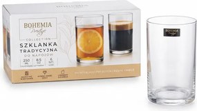 BOHEMIA PRESTIGE TRADITIONAL GLASSES SKLENICE NA VODU 250 ML SADA 6 KS