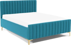 Eka Čalouněná postel SUTRA+ 120x200 cm Barva látky Trinity: Modrá (Trinity 2313), Úložný prostor: Bez úložného prostoru