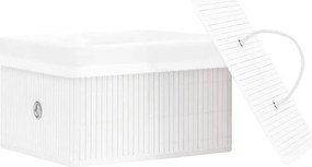 Bambusové úložné boxy 4 ks bílé 320766