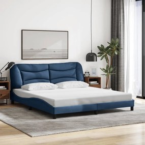 Rám postele bez matrace Hvar modrý 180 x 200 cm textil 3207792