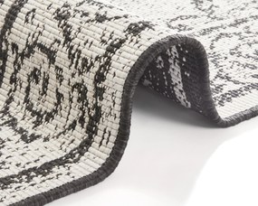 NORTHRUGS - Hanse Home koberce Kusový koberec Twin Supreme 103868 Cebu Black/Cream – na ven i na doma - 120x170 cm