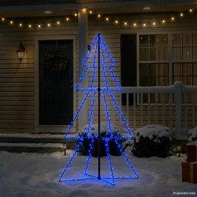 Vánoční stromek kužel 200 LED diod dovnitř i ven 98 x 150 cm 328577