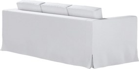Potah na pohovku IKEA  Karlanda 3-místná nerozkládací, dlouhý barva bílá látka pletený vzor